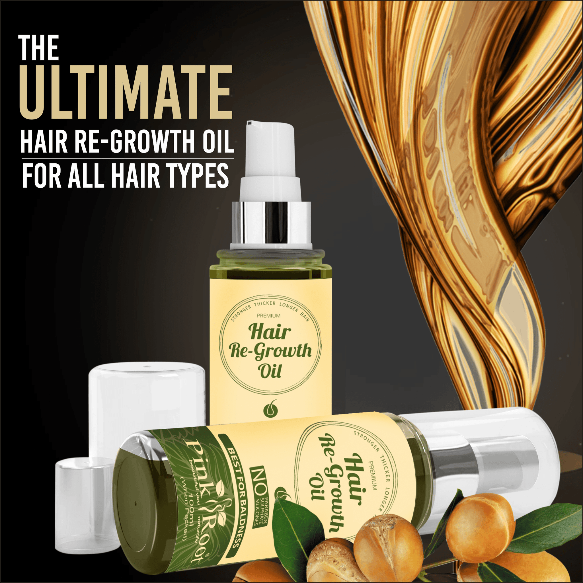 Pink Root Hair Growth Oil| Boosts Follicles|Hair Oil With Growth Actio